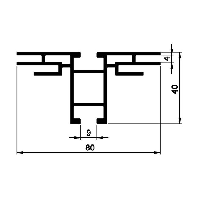 80mm Wide Profile for FOGA Fabric Flex Framing System | Double Sided ...