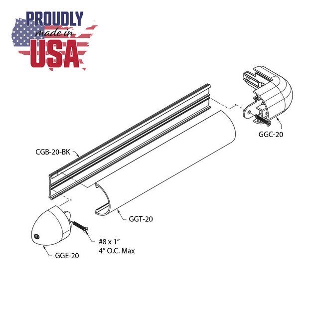 Polycarbonate Corner for Cart Guard 2in | GGC-20