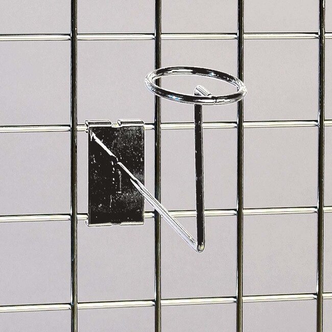 Bright Chrome Hat Holder For Gridwall