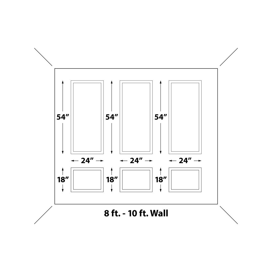 White Pre-Mitered Wall Box Panel Frame Kits With Adhesive 1-5/8" Wide X ...