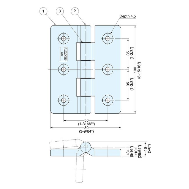 Sugatsune Clean Room Hinges | HG-P100