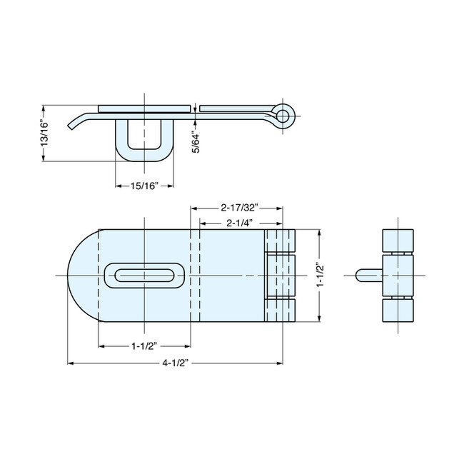 Sugatsune 317 Stainless Steel Hasp Weld-On Type | HP-645 Series | HP-645