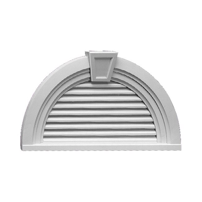 18-9/16" High x 36" Wide Decorative Half Round Louver with Trim and ...
