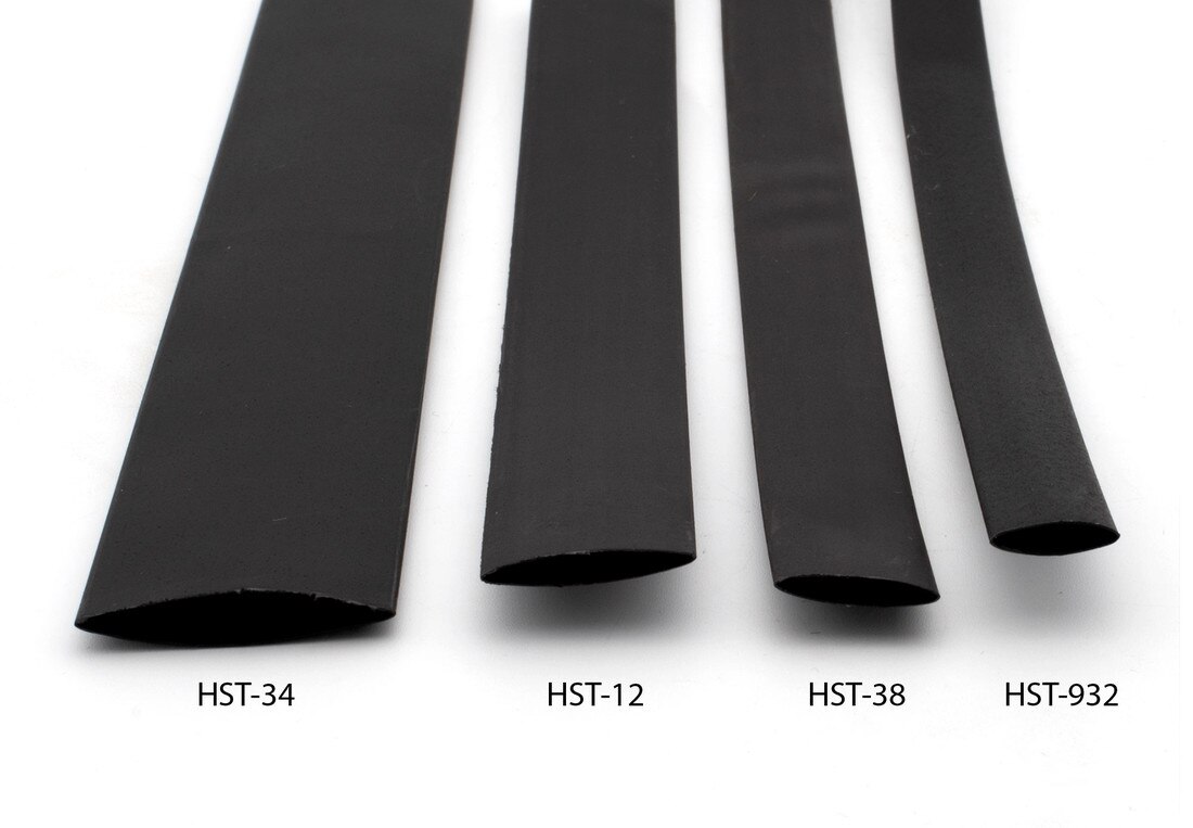 Black Heat Shrink Tube 1/2" Diameter | HST-12-BK