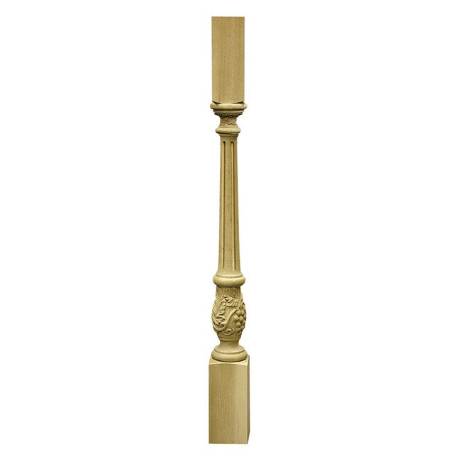 Maple Hardwood Baluster | Large Grape Baluster | 3-1/2 In Wide | 38 In ...