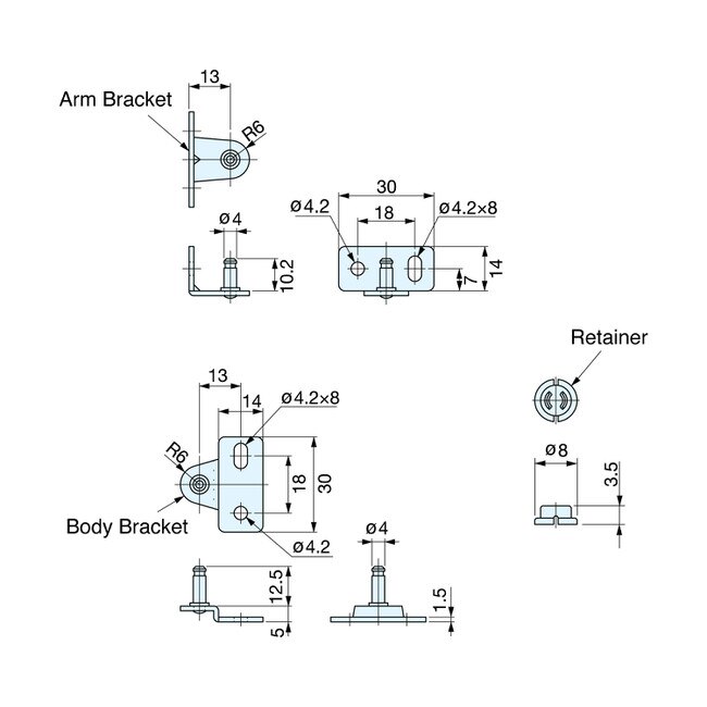 Sugatsune Stainless Steel Mounting Bracket | L-S-BT