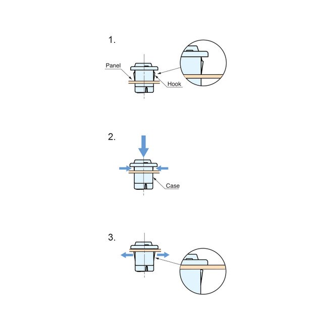 Sugatsune Quick Release Panel Latch | LC-PK32-L-BL Series | LC-PK32-L-BL