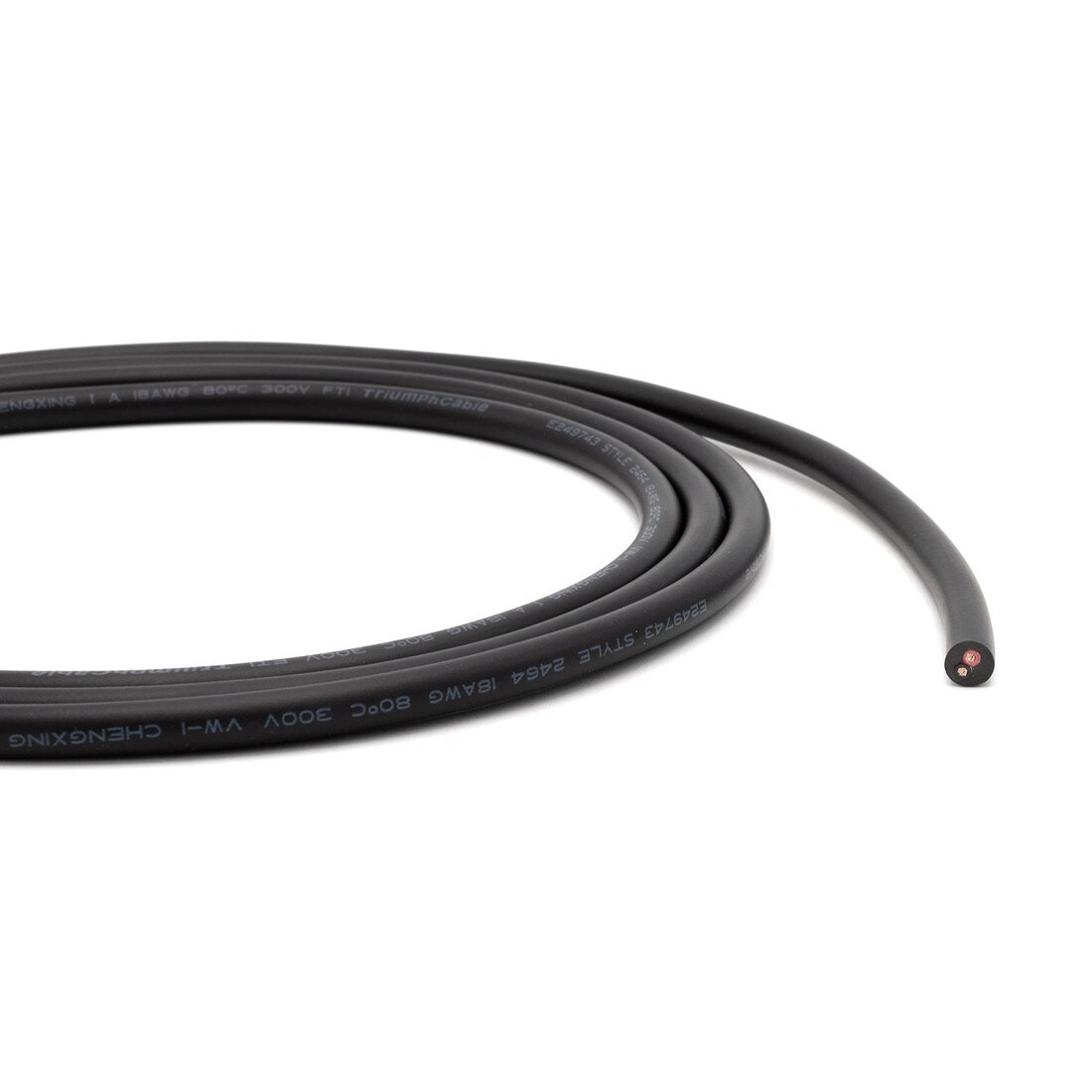 18AWG Bulk Wire for Single Color Strips PVC Jacket | LED-2WR18-PVC-BK