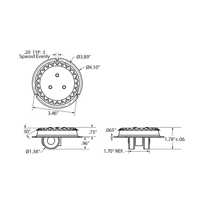 Low Profile Recessed Spring Cup Caster