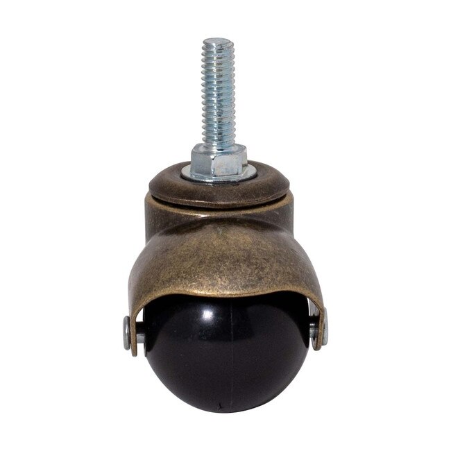 Swivel Hooded Ball Furniture Caster | 5/16-18 X 1in Long Threaded Stem ...