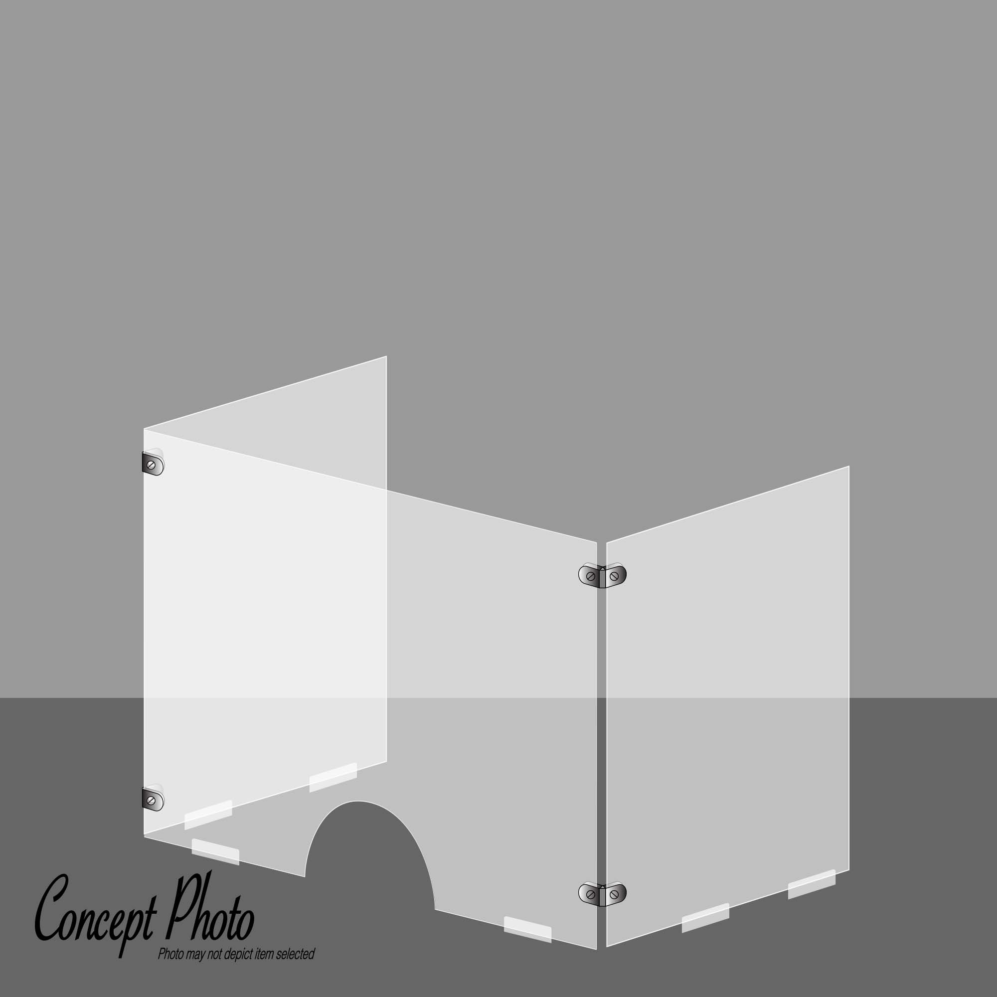 Partition/Desk Divider Kit with 2-Way 90° Metal Connector Clips and ...