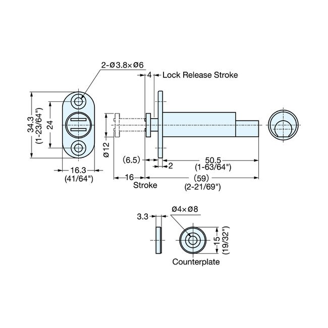 Sugatsune Slide Magnetic Latch | MC-U60