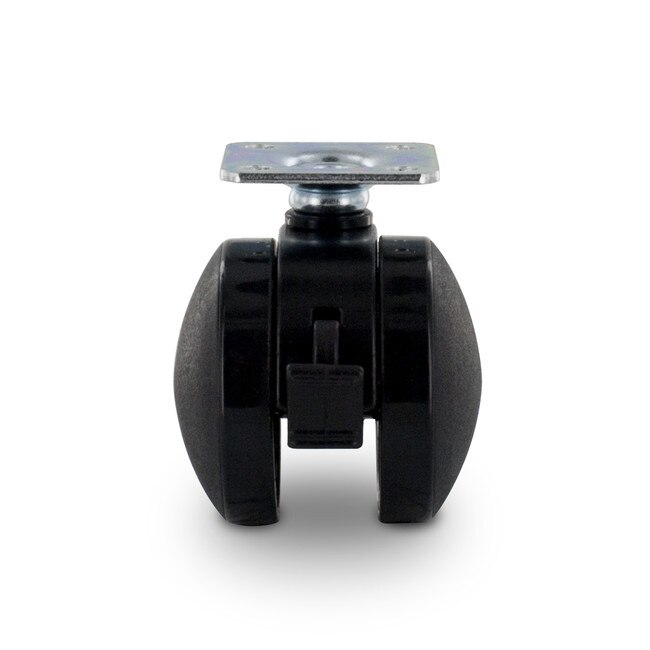 Swivel Non Hooded Twin Wheel Furniture Caster 1-1/2in Square Top Plate ...