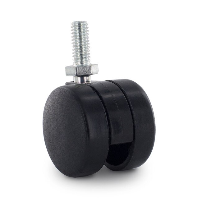 Swivel Non Hooded Twin Wheel Furniture Caster 5/16-18 x 3/4in Long ...