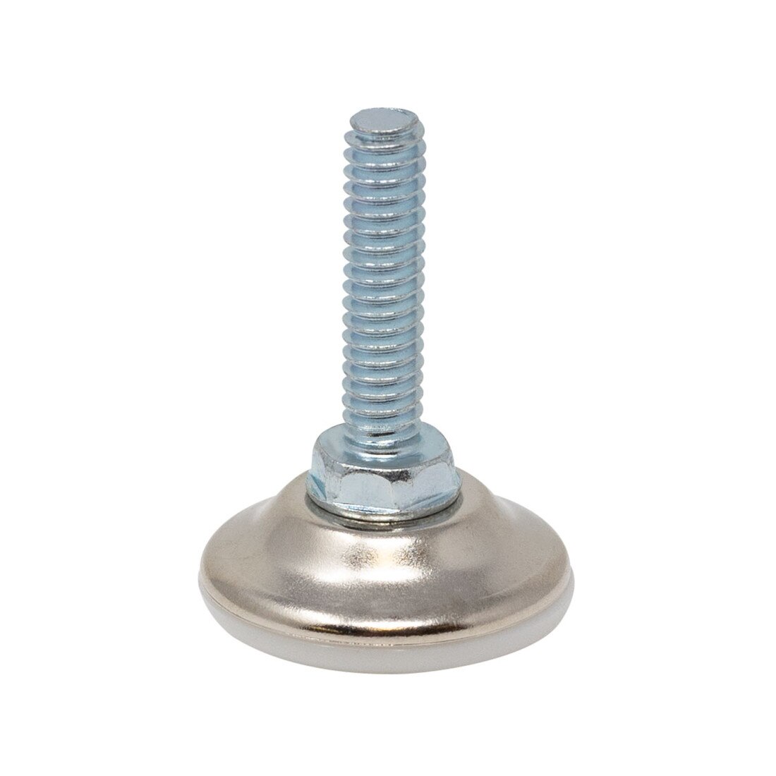 1-1/8in Dia Nickel Plated Shell with White PE Base | Monaco Leveler ...
