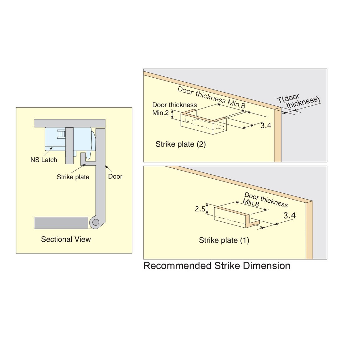 Sugatsune Non-Magnetic Touch Latch | NS-2