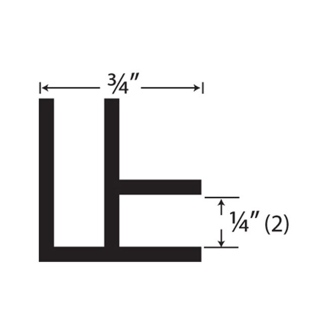 Clear Plastic Corner Channel 1/4in | P2718