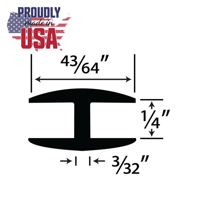 Color Plastic H Channel 1/4in | P612