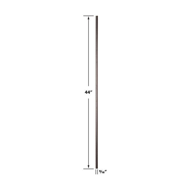 Powder Coated Baluster Smoot High Satin Black 9/16" Diameter x 44" High ...