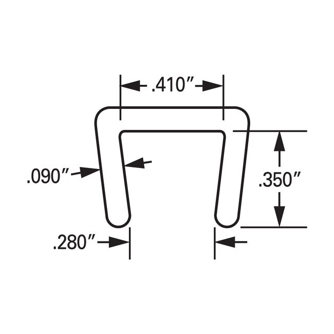 Color Plastic U Channel Moulding 3/8in | PE-0375SB