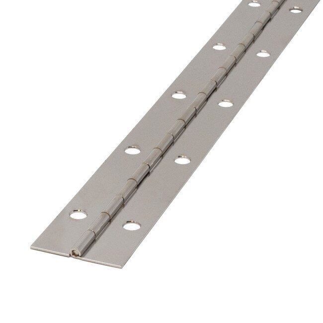 Plated Piano Hinge with Steel Pin 1-1/2in x .40 x 72in | ALU850-BK-72-2