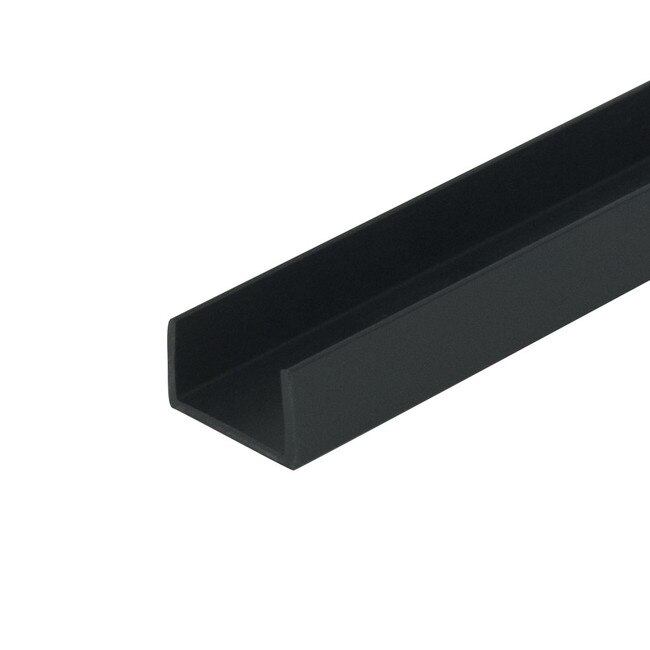 Color Plastic U Channel Moulding 9/16in | PLEC-BK