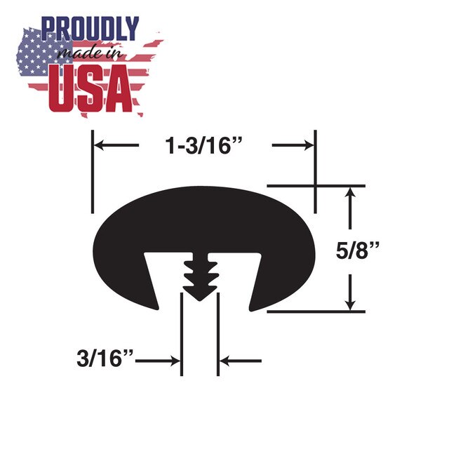 Plastic Bumper Moulding Fits 11/16in and 3/4in Board | PROPOR3019DRT