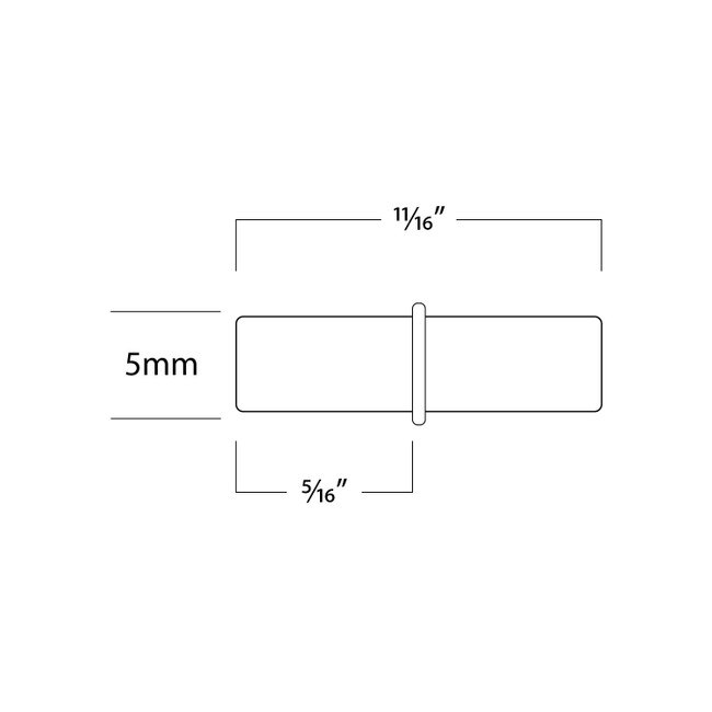 Chrome All Metal Shelf Rest 5mm Diameter x 16mm Long | PSR-02