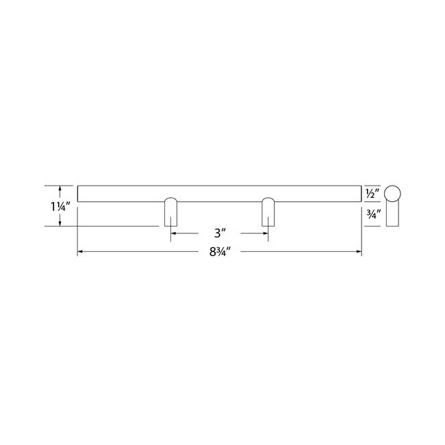 Steel Bar Pull 8-3/4 O.L. 3"Cc