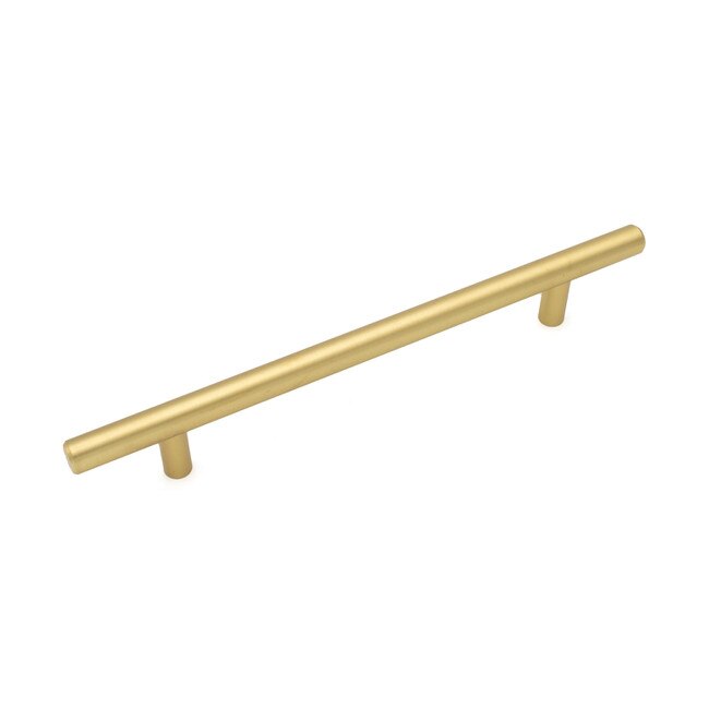Satin Brass Finish 8-3/4" Long 6" CC Steel Bar Pull