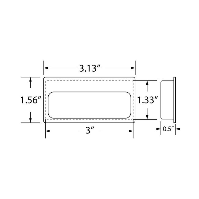 Black Abs Recessed Pull