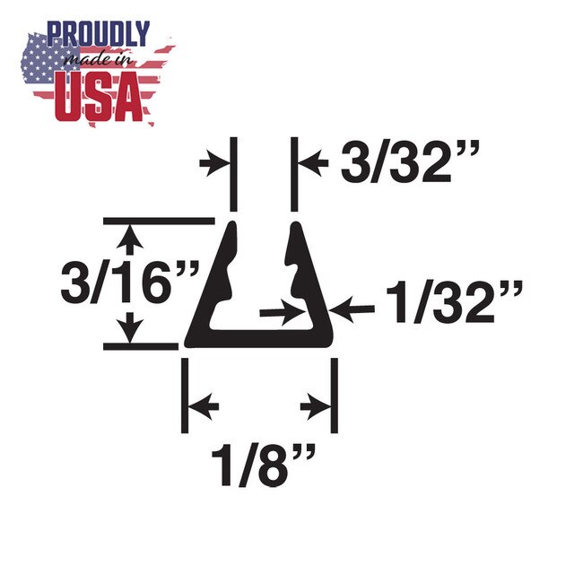 1/8in | Rigid Styrene | U Channel Moulding | R104-581-PARENT