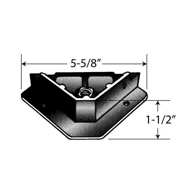 Corner and Support Brace for 5/16-18 Threaded Stem | R44N-952BK