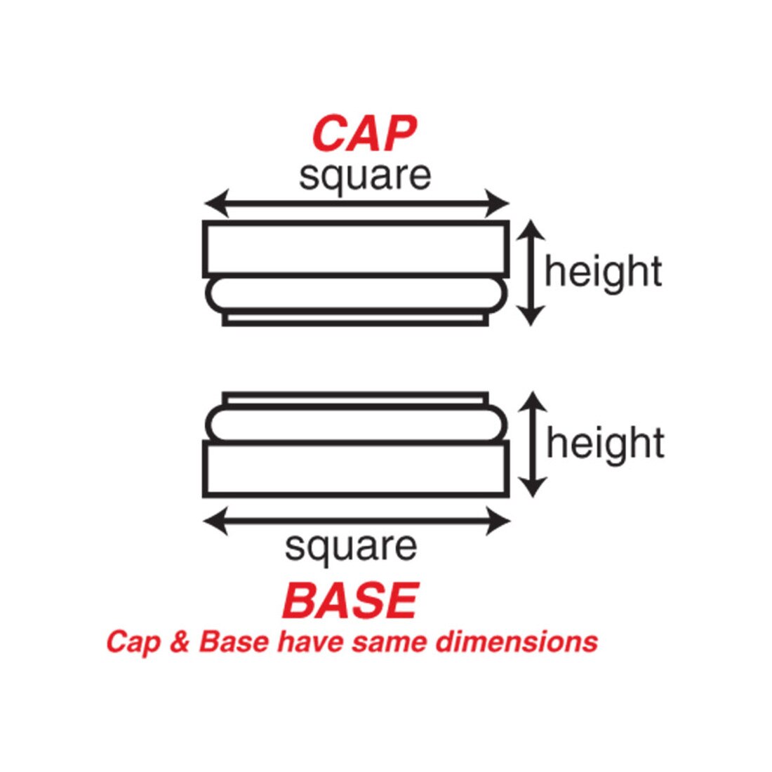 Staingrade Red Oak Hardwood Base for 8" Structural Rope Column