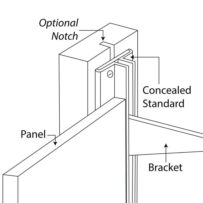 Recessed Standard With 1/2in Slots On 1in Centers | RCD