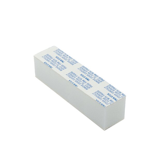 1" Square White Permanent Adhesive Block