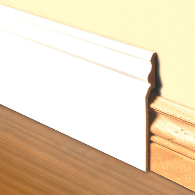 Vinyl Baseboard 7-3/4in High x 7/8in Proj | ZZ-PVC-4887-OVER