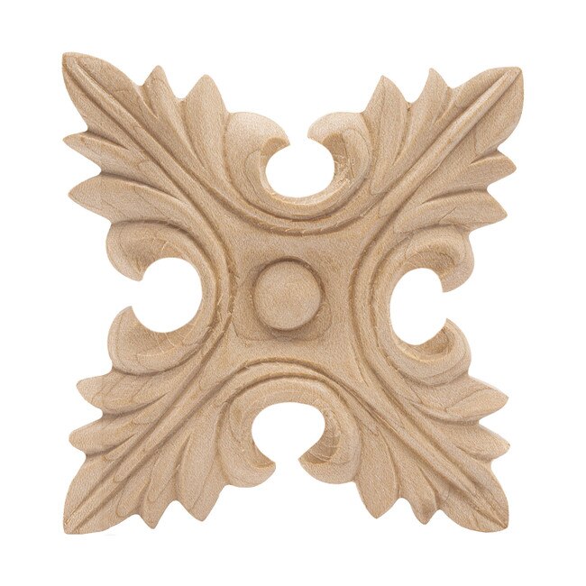 Hand Carved | Solid North American | Rosette Applique | RWC011 Series ...