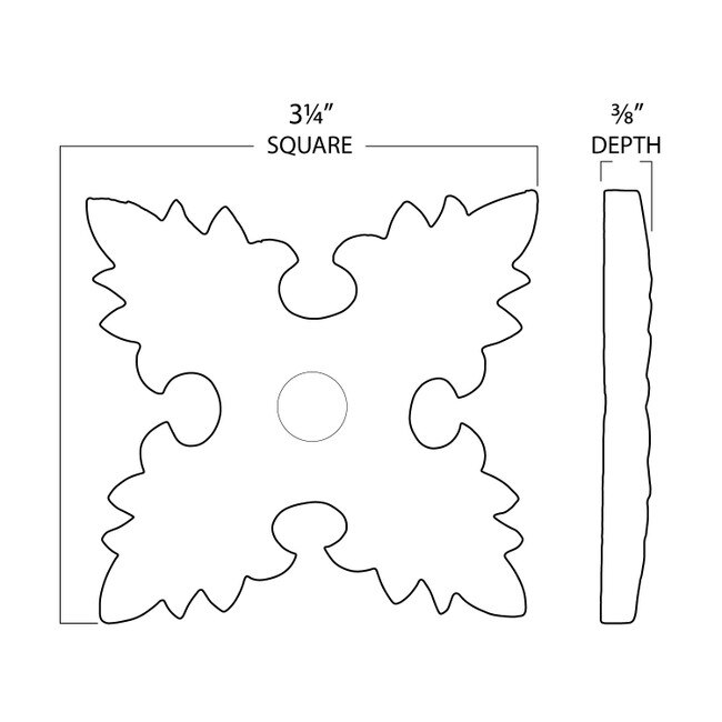 Hand Carved | Solid North American | Rosette Applique | RWC011 Series ...