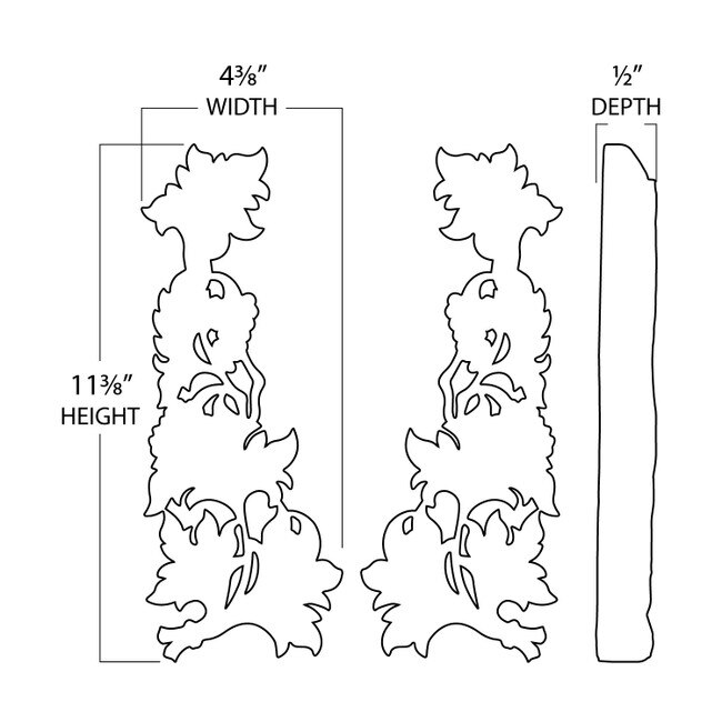 Decorative Architectural Wood Scroll | RWC91