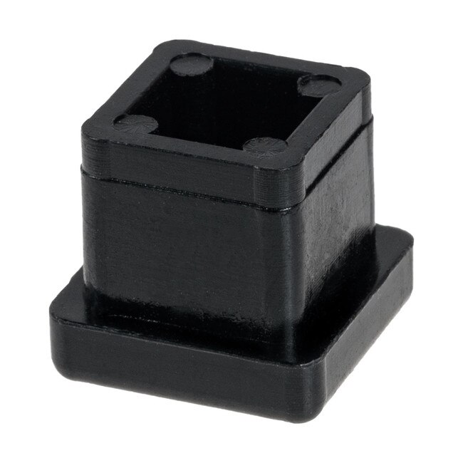 5/8in Sq | 16 Gauge Black Finish ABS | Plastic Inside End Cap for ...