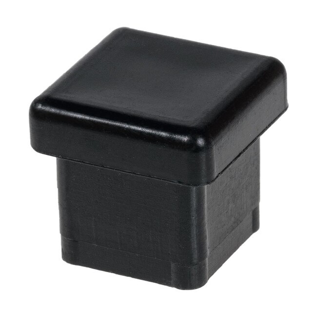 Square Plastic Standard End Cap 5/8in Sq | S-32-WH-25