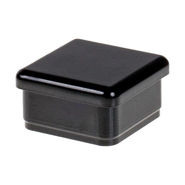 Square Plastic Standard End Cap 1in Sq | S50-3618BK