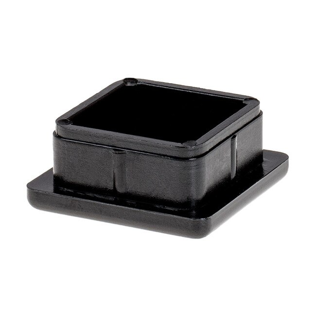 Square Plastic Standard End Cap 1-1/4in Sq | S50-4816BK