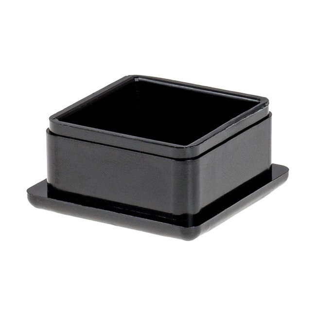 1-1/4in Sq | 14 Gauge Black Finish ABS | Plastic Inside End Cap for ...