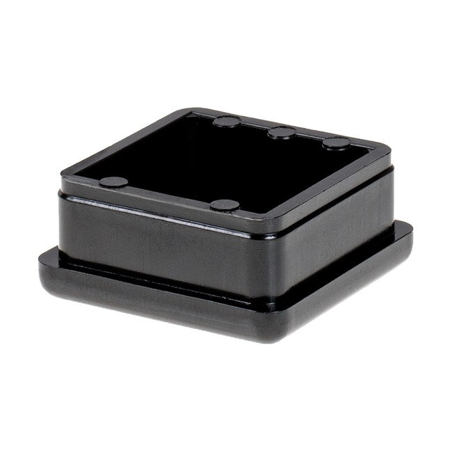 1-1/4in Sq | 16 Gauge Black Finish ABS | Plastic Inside End Cap for ...