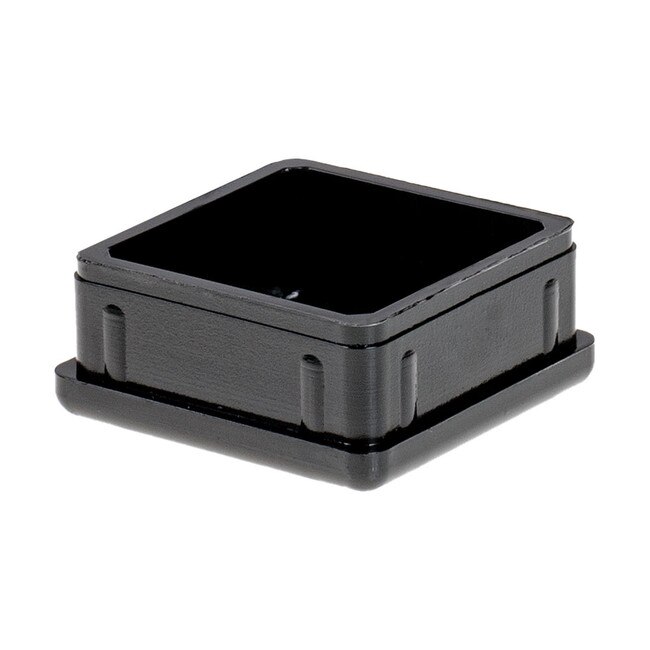 Square Plastic Standard End Cap 1-1/4in Sq | S50-6414BK