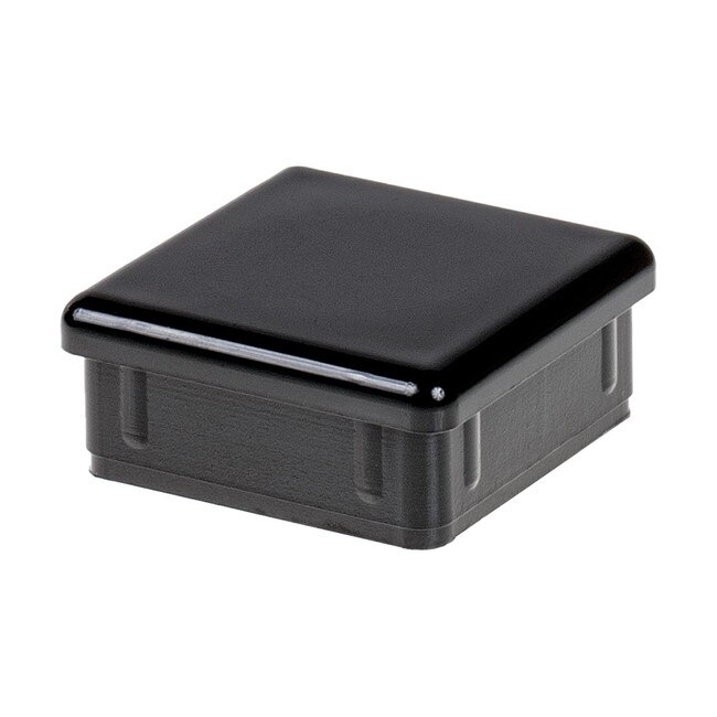 Square Plastic Standard End Cap 1-1/4in Sq | S50-6414BK