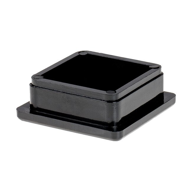 1-1/2in Sq | 11 Gauge Black Finish ABS | Plastic Inside End Cap for ...
