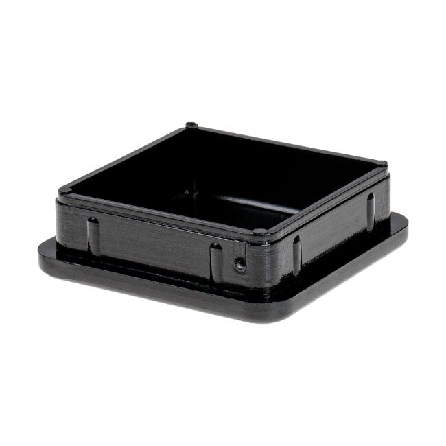 2in Sq | 11 Gauge Black Finish ABS | Plastic Inside End Cap for Tubing ...